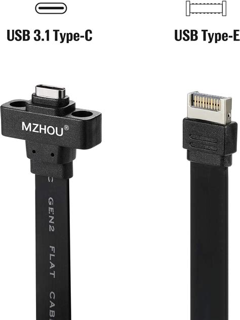 Mzhou Usb Type C Front Panel Cable Mount Motherboard Header Extension Adapter Internal Usb