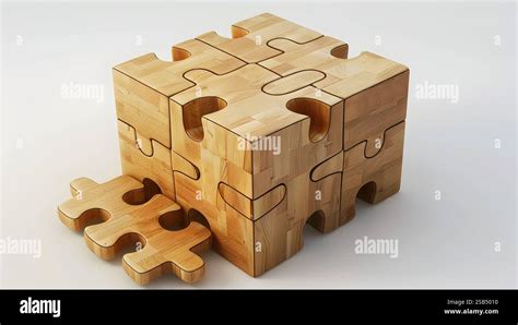 This 3d Rendered Puzzle Box With Its Interlocking Pieces And Geometric Complexity Offers A