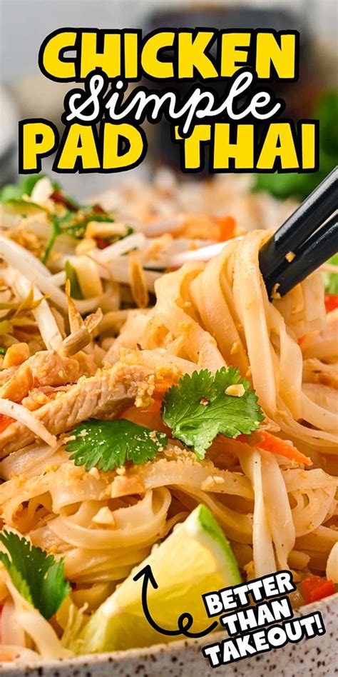 Easy Chicken Pad Thai Xoxobella