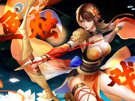 三国杀一将成名 国潮典蕴戏鱼灯 孙尚香 不二桐绪 站酷ZCOOL