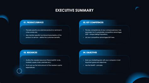 Executive Summary Slide Marketing Plan Part Presentation