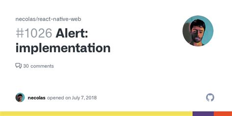 Alert Implementation · Issue 1026 · Necolasreact Native Web · Github