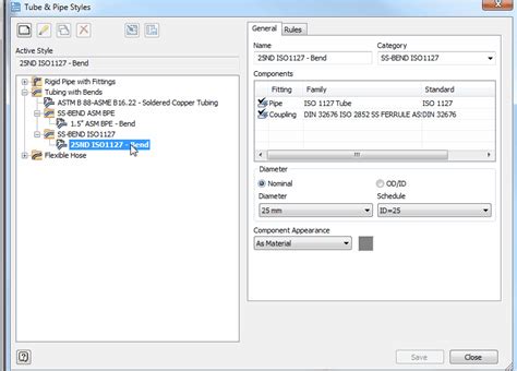 solved pipe ipart ipt location and creating a new pipe style
