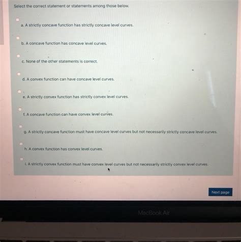 Solved Select The Correct Statement Or Statements Among Chegg