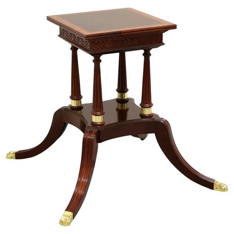 Mastercraft Triangulate Pedestal Brass Base Dining Table At 1stDibs
