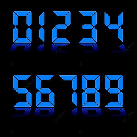 시계 및 컴퓨터에 사용되는 파란색 디지털 숫자 모음 숫자 디스플레이 푸른 Png 일러스트 및 벡터 에 대한 무료 다운로드 Pngtree
