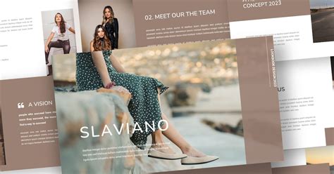 Slaviano Шаблон презентаций Powerpoint для лукбука Шаблоны презентаций Включая презентация и