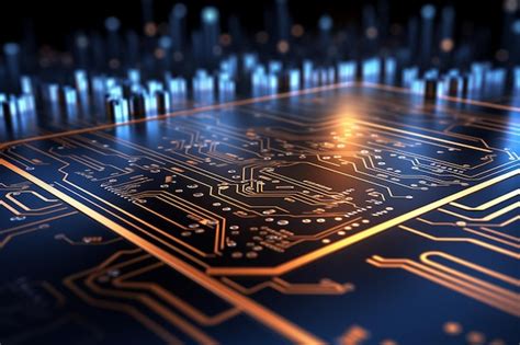 Premium Photo Abstract Futuristic Background With Digital Tech Circuitry Design