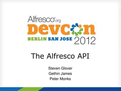 Ppt The Alfresco Api Powerpoint Presentation Free Download Id9476960