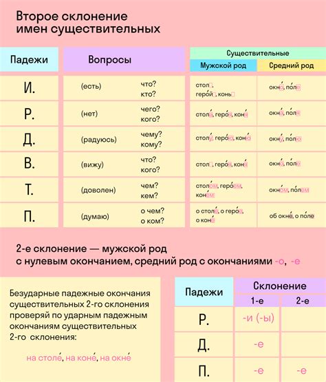 Имя существительное Постоянные признаки Склонение