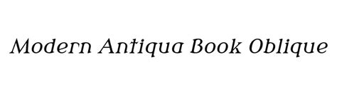 Modern Antiqua Book Oblique Font