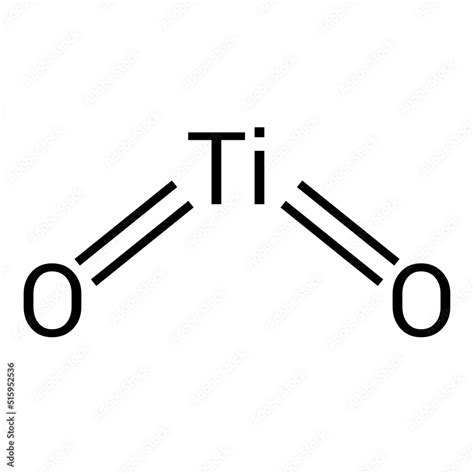 Chemical Structure Of Titanium Dioxide Tio2 Stock Vector Adobe Stock