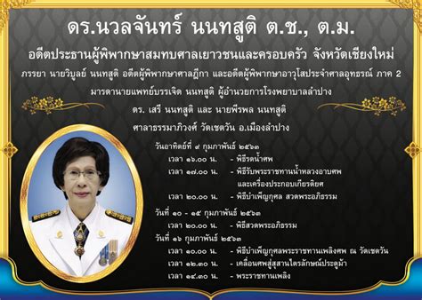 กำหนดการสวดพระอภิธรรมศพ