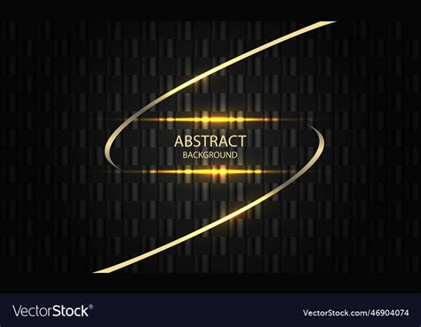 Abstract Gold Lines Wave Curve Shiny Effect Vector Image