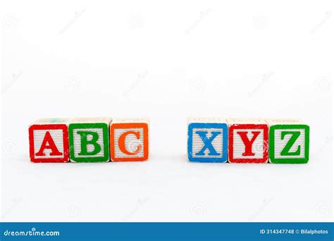 ABC And XYZ Alphabets Wooden Blocks Selective Focused With Copy Space