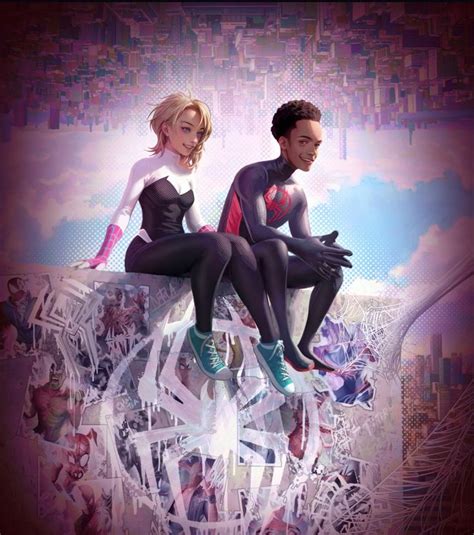 Miles And Gwen Fanart By Naofaro On DeviantArt Spiderman Marvel Art Marvel Characters