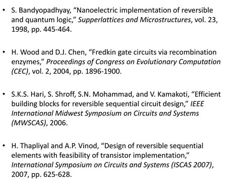 Ppt Synthesis Of Reversible Synchronous Counters Powerpoint