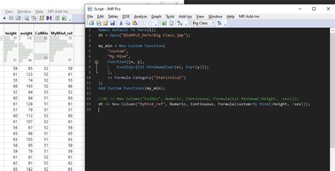 Creating Statistical Custom Formula Function Which Has Byvar Jmp