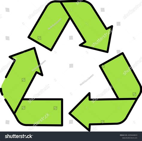 Vector Reduce Reuse Recycle Sign Stock Vector Royalty Free 2205644833