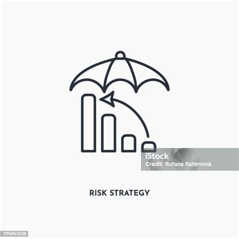 Risk Strategy Outline Icon Simple Linear Element Illustration Isolated Line Risk Strategy Icon