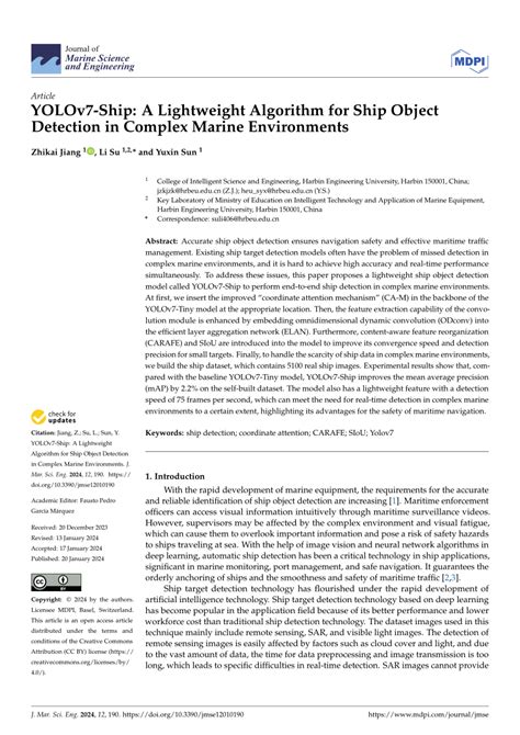 Pdf Yolov7 Ship A Lightweight Algorithm For Ship Object Detection In