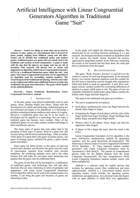 Solution Artificial Intelligence With Linear Congruential Generators Algorithm In Traditional