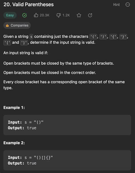 1스4코2파 166 LeetCode Pattern 20 Valid Parentheses