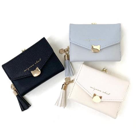 ミニ財布 高校生 財布 キッズ 女子 三つ折り オシャレ ミニ 小学生 中学生 がま口 プチプラ 韓国 コンパクト ねこ ネコホック がま口財布 mls かばんや 通販