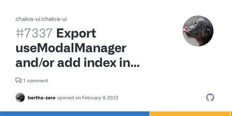 export usemodalmanager and or add index in usemodal · issue 7337