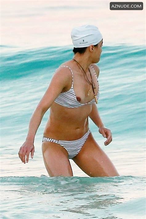 Michelle Rodriguez Nip Slip On The Beach In Tulum Mexico Aznude