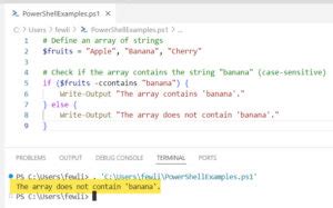 Powershell Contains Operator With Examples