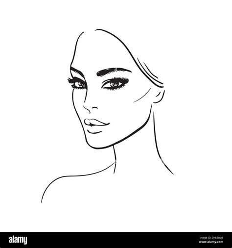 Young Woman Face Beautiful Girl Face Isolated On A White Background