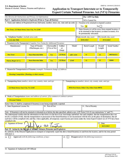 Printable Atf Form 1 Printable Forms Free Online