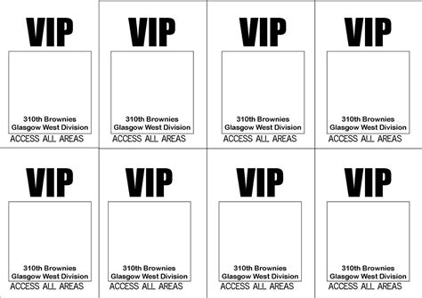 Free Printable Vip Pass Template Printable Templates