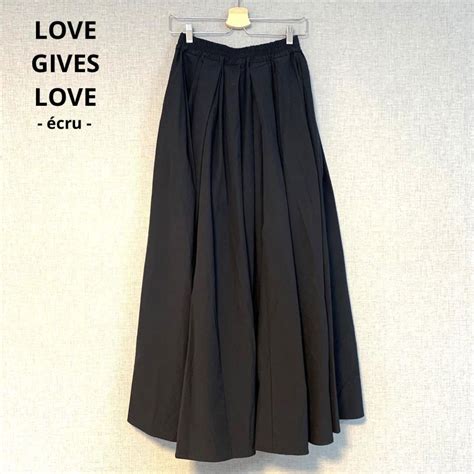 Love Gives Love écruナイロンマキシスカート 【38】ブラック By メルカリ