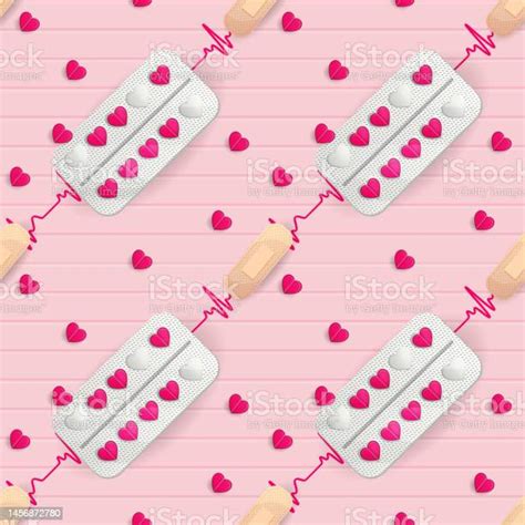 Medicine And Health Concept In Cartoon Style Medical Seamless Colorful