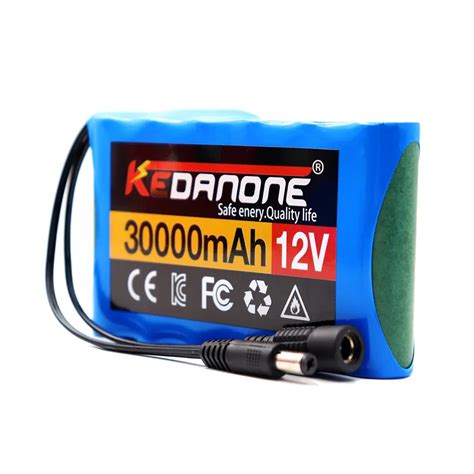 휴대용 슈퍼 충전식 리튬 이온 배터리 팩 용량 Dc 126v 30ah Cctv 캠 모니터 및 충전기 12v 30000mah 신제품