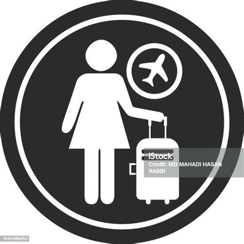 가방 아이콘 여행 가방 아이콘으로 여행합니다 관광 휴가 고립 된 기호 아이콘 블랙 벡터 가방에 대한 스톡 벡터 아트 및 기타