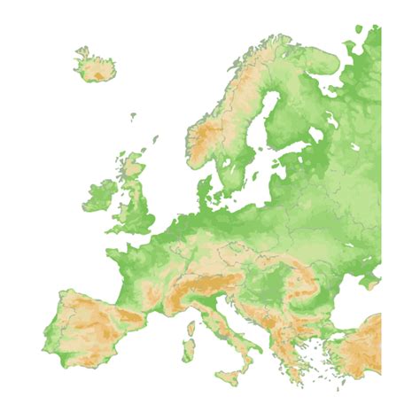 Free Europe Relief Map Vector Template To Edit Online
