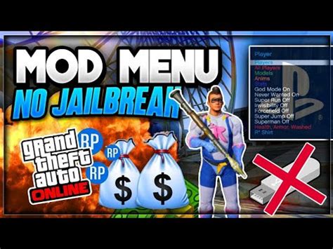 HOW TO GET A GTA PS Mod Menu FREE NO COMPUTER WORKING YouTube