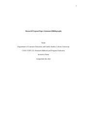 Sample Annotated Bibliography Docx Research Proposal Paper Annotated Bibliography Name