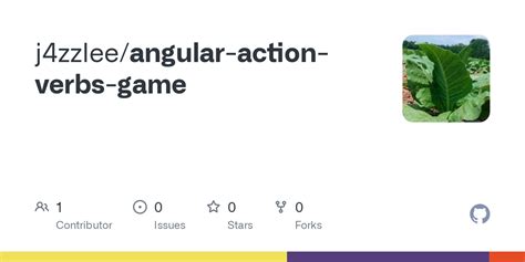 Github J4zzleeangular Action Verbs Game
