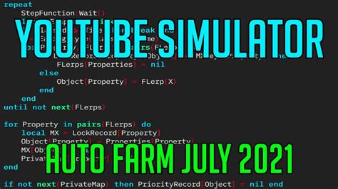 Youtube Simulator Hackscript Auto Farm July 2021 Youtube