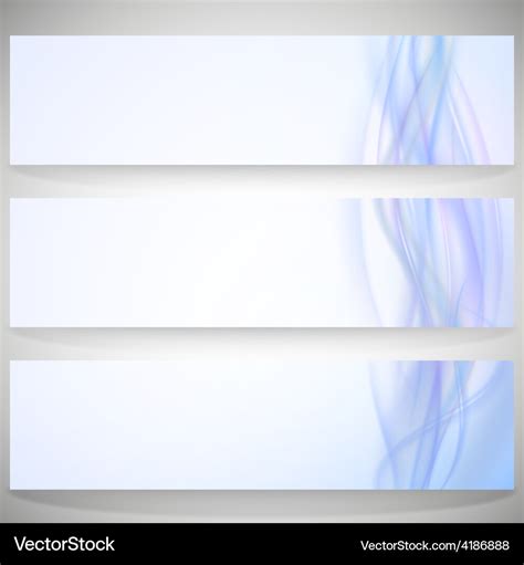 Abstract Headers Set Wave Design Royalty Free Vector Image