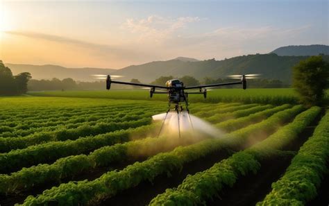 Premium Ai Image A Drone With A Camera On The Top Of A Field Of Crops