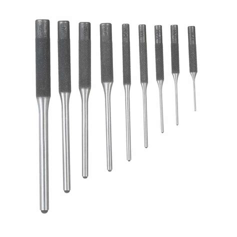 9 Pieces Roll Pin Punch Set Steel Punches Hand Pin Removing Tool With Carrying Case For Jewelers