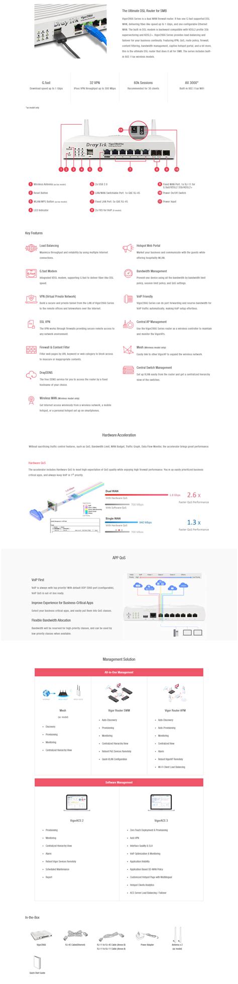 Buy Draytek Vigor Ac Wifi Modem Router Networking Scorptec Computers
