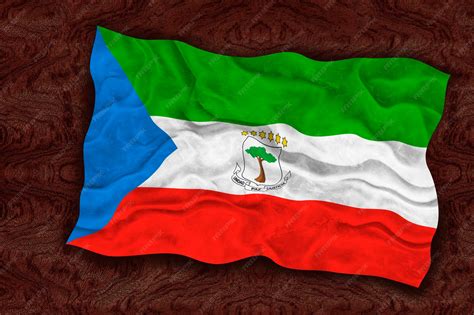 Bandera Nacional De Guinea Ecuatorial Fondo Con Bandera De Guinea