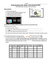 PhET Acids Bases And The PH Scale Virtual Lab Pdf Name Understanding Acids Bases The PH