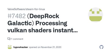 DeepRock Galactic Processing Vulkan Shaders Instantly Freezing My